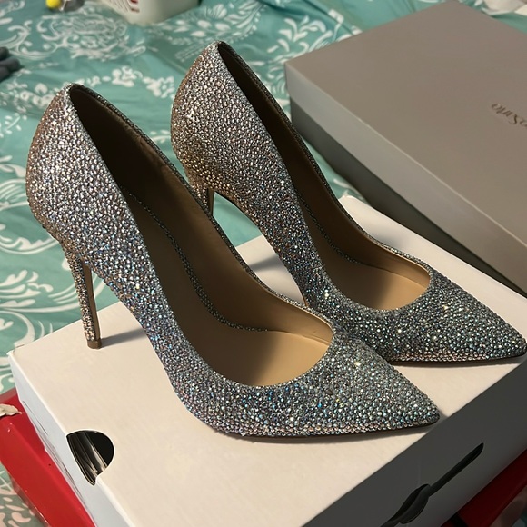 Aldo | Shoes | Aldo Laralilla Rhinestone Heels 75 | Poshmark